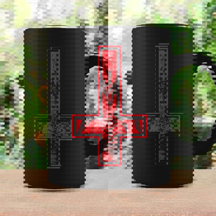 Baphomet Inverted Cross Occult Satanism Hail Satan Coffee Mug - Monsterry