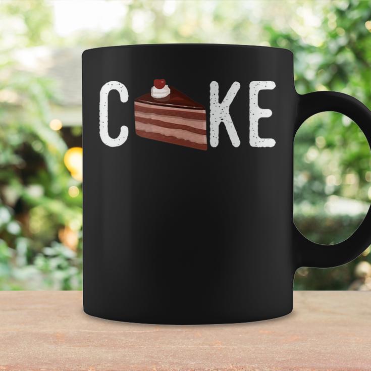 Chocolate Cake Slice Food Graphic Label Birthday Cake Coffee Mug ...