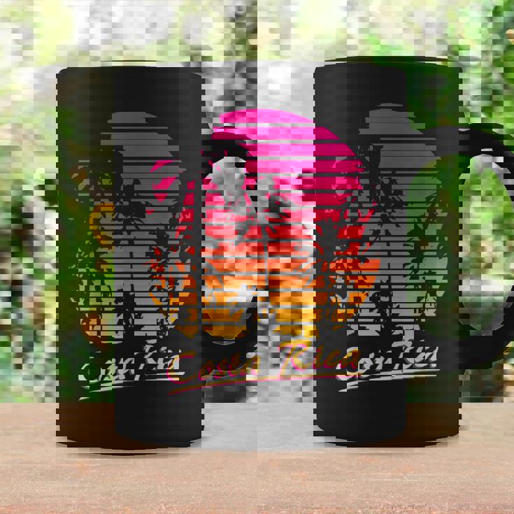 Costa Rica Cool 80S Palm Trees Summer Sunset Coffee Mug - Monsterry