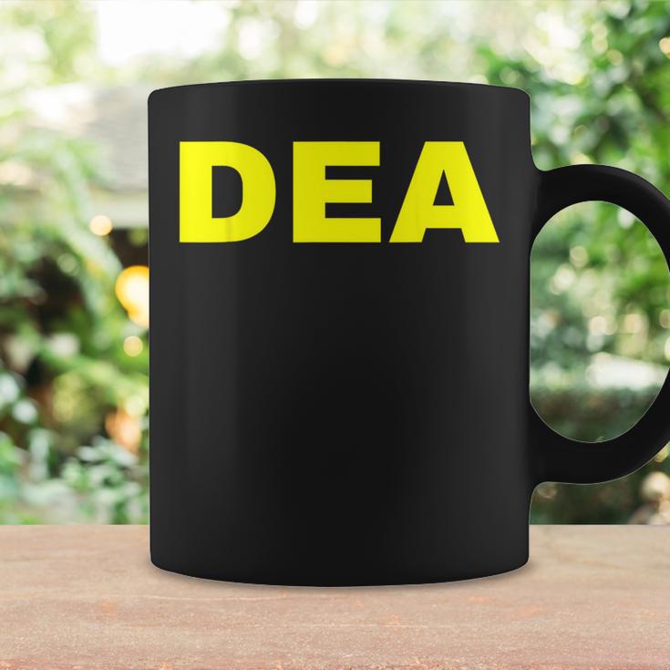 Dea Agent Uniform Front And Back Print Yellow Text On Duty Coffee Mug ...