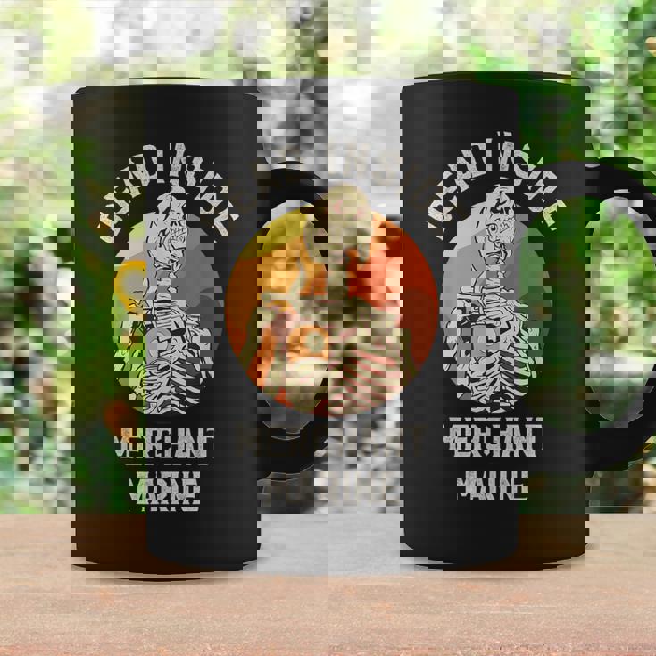 Dead Inside Merchant Marine Skeleton Coffee Coffee Mug - Monsterry