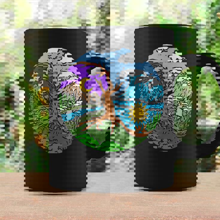 Dual Planet Earth Yin Yang Dualism Contrary Nature Forces Graphic Print ...