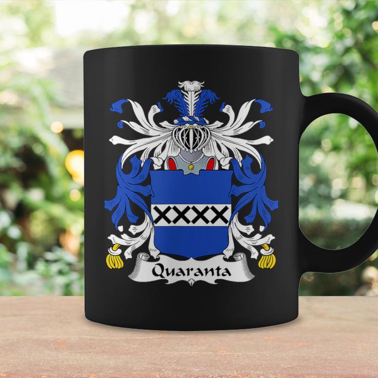 Escudo De Armas Quaranta Escudo De La Familia Taza de café - Regaloses