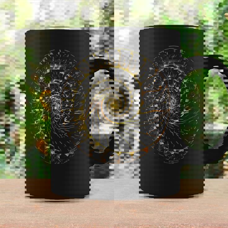 Fibonacci Spiral Ratio Math Mathematician Sacred Geometry Coffee Mug ...
