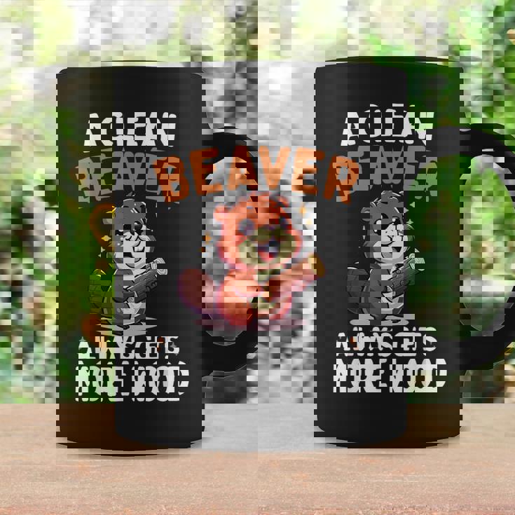 Beaver A Clean Beaver Always Gets More Wood Coffee Mug | Mazezy