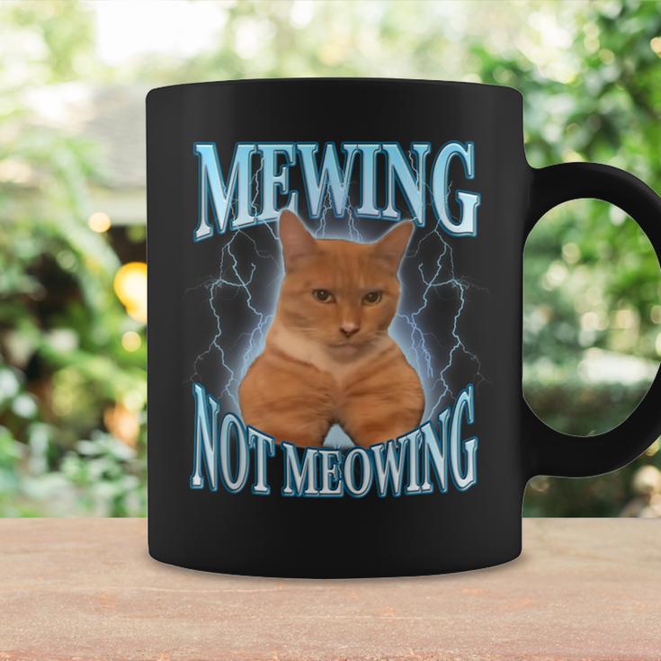 Cat Meme Mewing Looksmax Meowing Cat Trend Coffee Mug - Monsterry