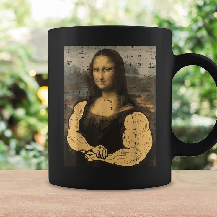 Gym Mona Lisa Muscle Fun Workout Fitness Bodybuilding Women Coffee Mug ...