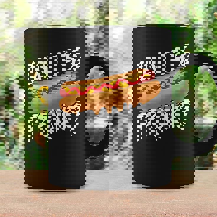 Hot Dog Adult Pun Can I Be Frank Coffee Mug - Monsterry