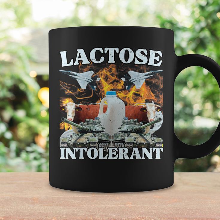 Lactose Intolerance Unhinged Meme Coffee Mug | Mazezy