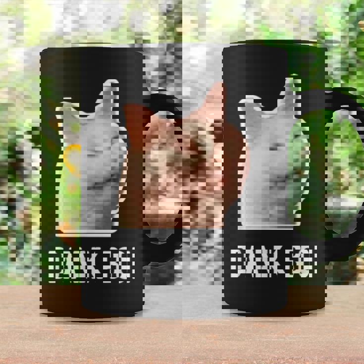 Laughing Confused Cat Dank Boi Meme Internet Millennial Coffee Mug ...