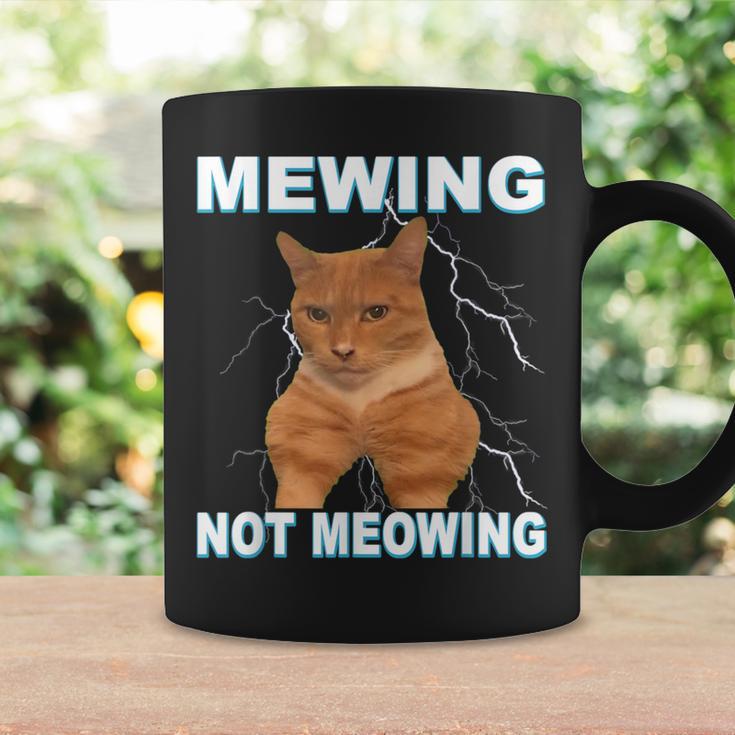 Mewing Not Meowing Cat Meme Feline Coffee Mug - Monsterry AU