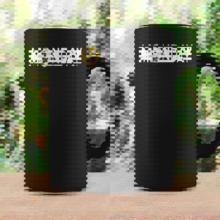 Monday Mood Screaming Emoticon Design Graphic Print Coffee Mug ...