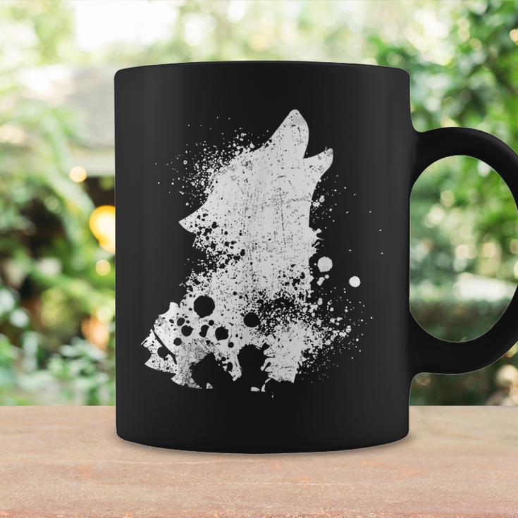 Motivo Animal Silueta Naturaleza Cara De Lobo Lobo Taza de café - Regaloses