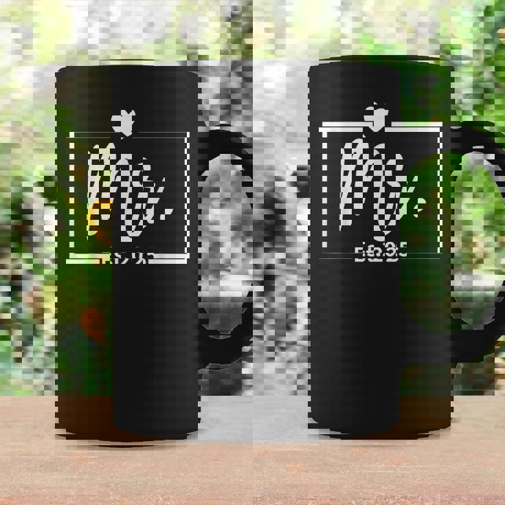 Mr Est 2025 Just Married Wedding Hubby Mr & Mrs Graphic Print Coffee ...