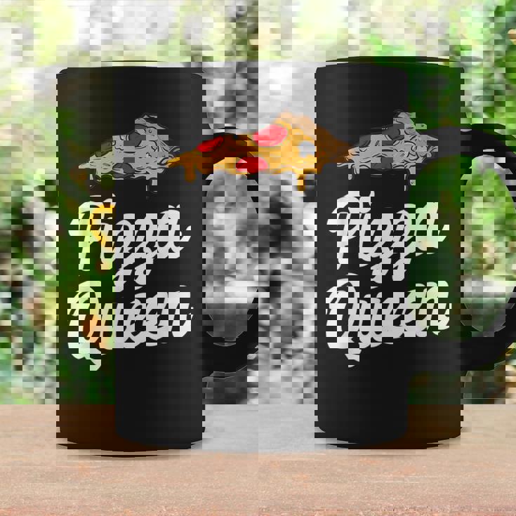 Pizza Queen Salami Pizza Fast Food Girl Coffee Mug - Monsterry