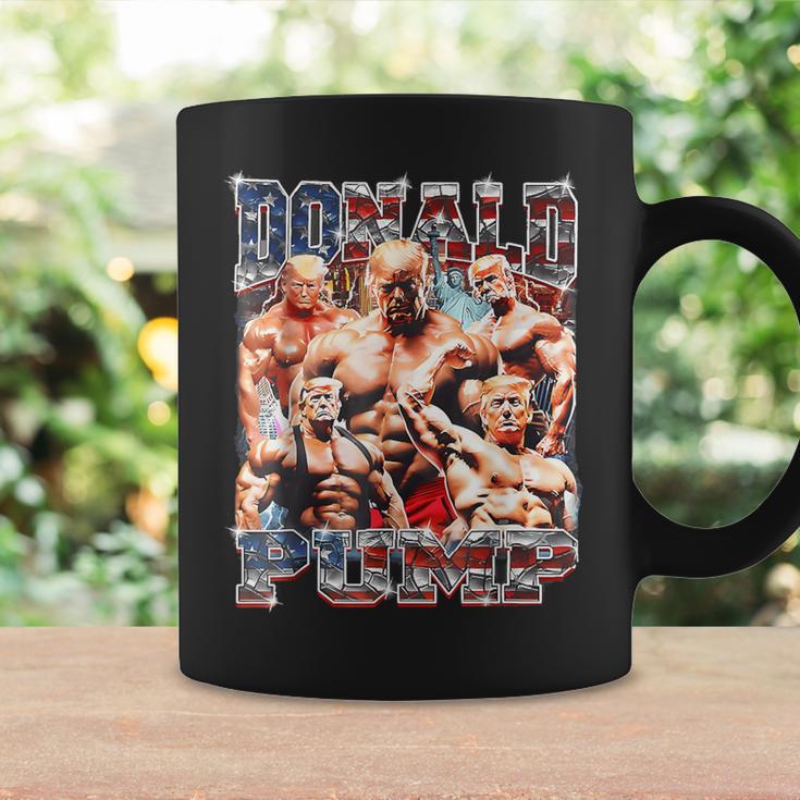 President Donald Pump Swole American Flag Trump 2024 Coffee Mug ...