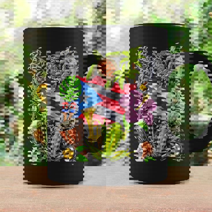 Puerto Rico Boricua Coqui Frog Taino Sun Puerto Rican Flag Coffee Mug ...