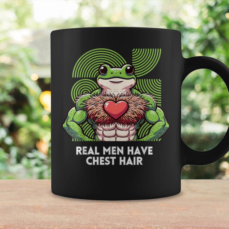 Real Have Chest Hair Muscular Frog With Heart Coffee Mug - Monsterry