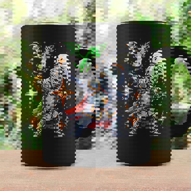 Ren Faire Dabbing Medieval Knight Dragon Renaissance Coffee Mug - Seseable