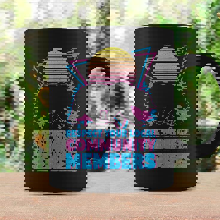 Respect Your Local Community Members Bear Coffee Mug - Monsterry