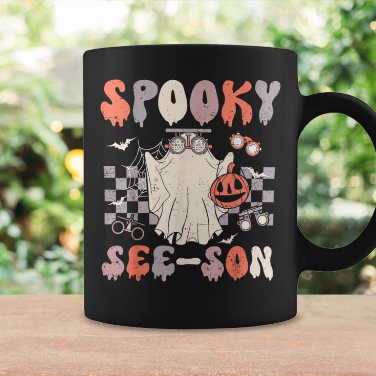 Retro Spooky See-Son Optometrist Optometry Ghost Halloween Coffee Mug ...