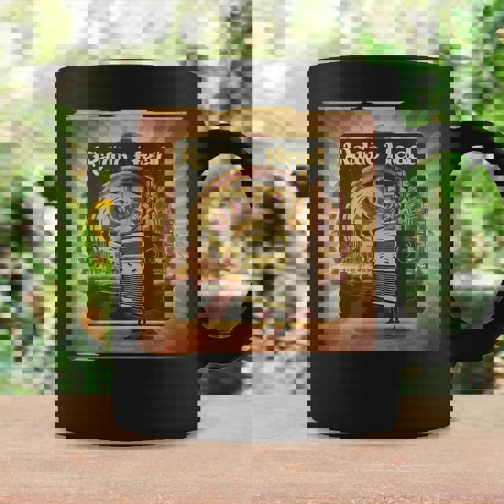 Retro Vintage Radio Head Coffee Mug - Monsterry