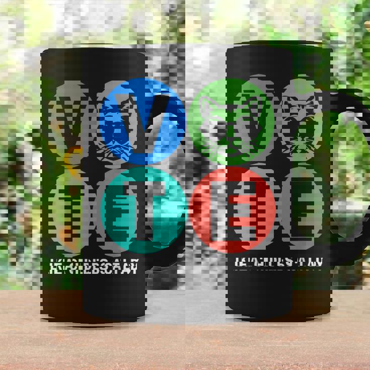 Retro Vote Like A Childless Cat Lady Is Voting Kamala 2024 Coffee Mug ...