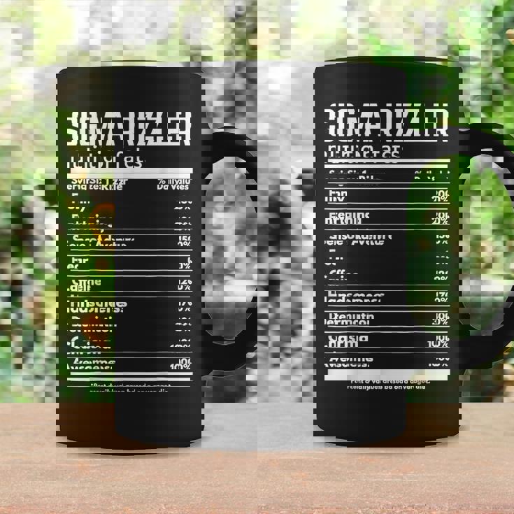 Sigma Rizzler Nutrition Facts Meme Rizz Internet Memes Gen Z Coffee Mug ...