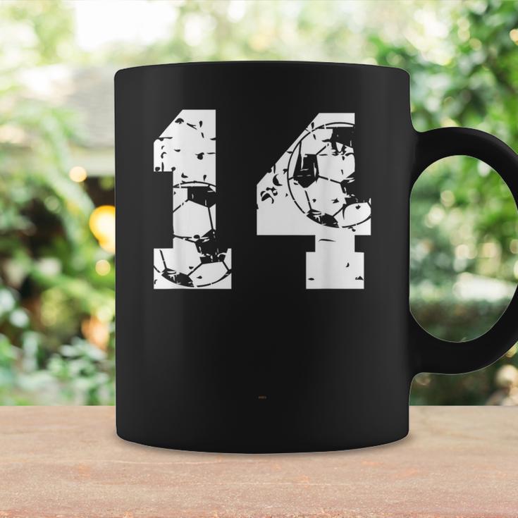 Soccer 14Th Birthday 14 Years Old Ball Number Kid Boy Coffee Mug ...