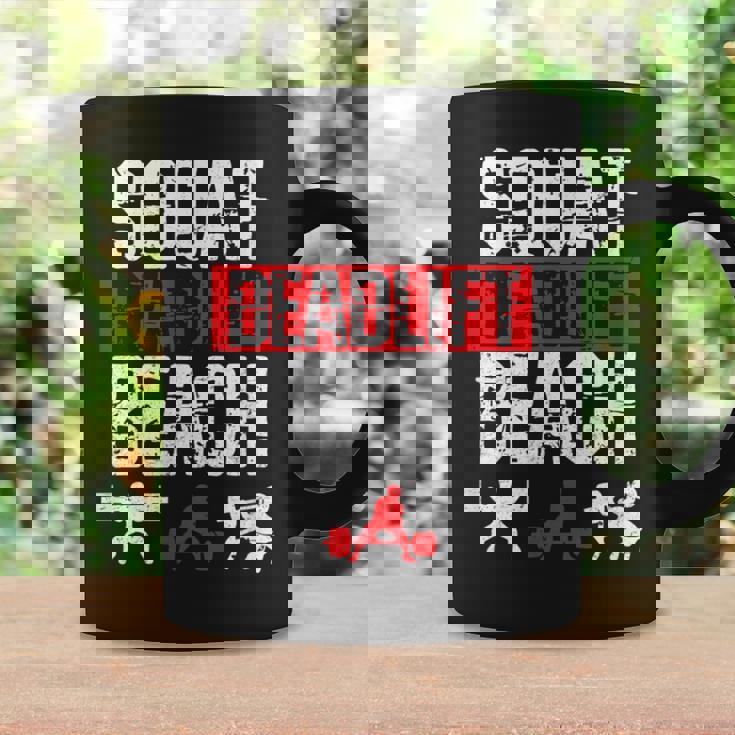 Squat Deadlift Beach Workout Summer Gym Coffee Mug - Monsterry