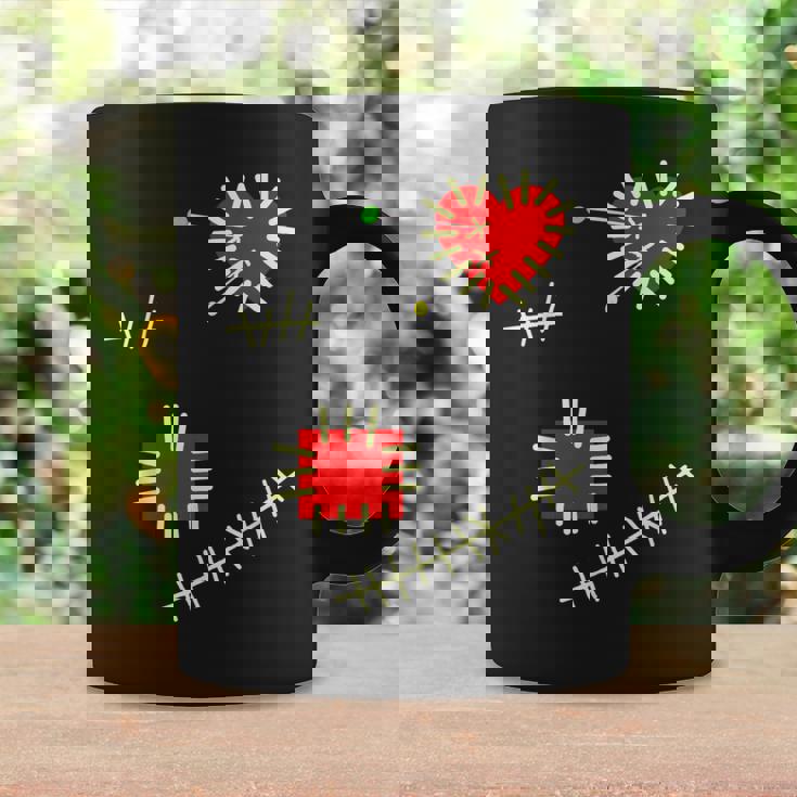 Voodoo Doll Heart Patches Pins Stitches Print Costume Coffee Mug ...