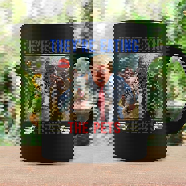 They're Eating The Pets Debate Quote 2024 Donald Trump Coffee Mug | Mazezy