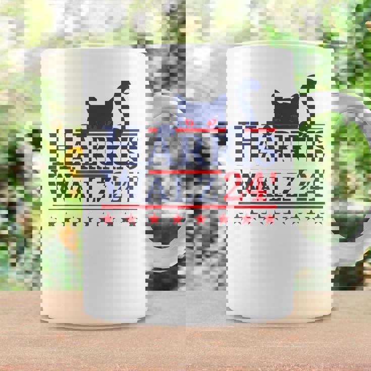 Childless Cat Lady For Kamala Harris Tim Walz 2024 Coffee Mug - Monsterry