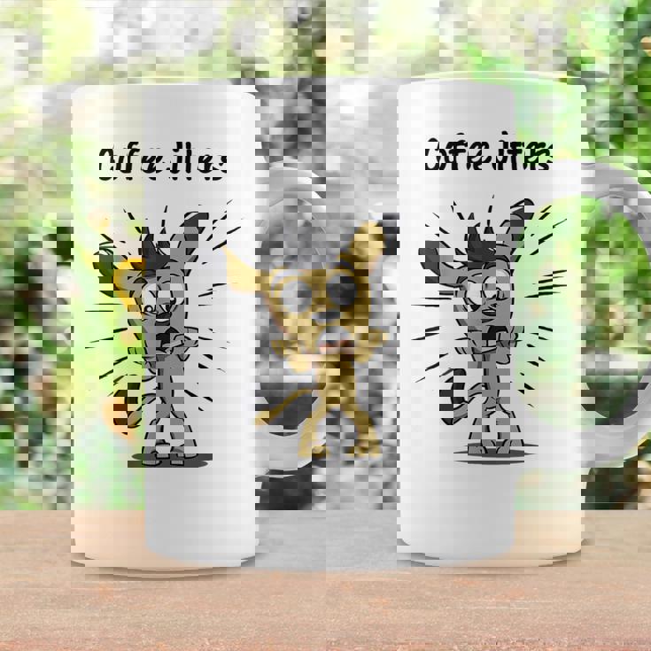Fun Character With Coffee Jitters Coffee Mug - Monsterry
