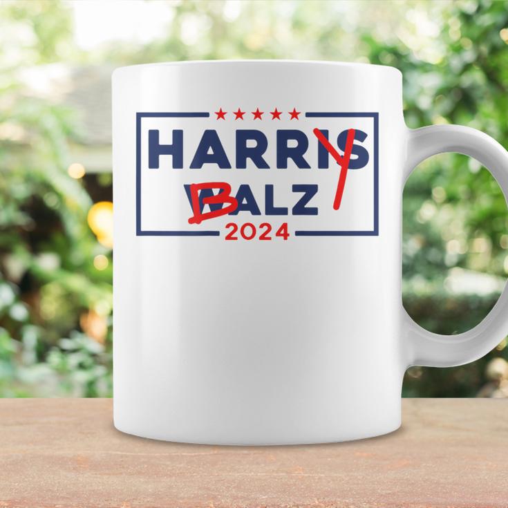 Harris Walz 24 Harry Balz 2024 Meme Democratic On Back Coffee Mug ...