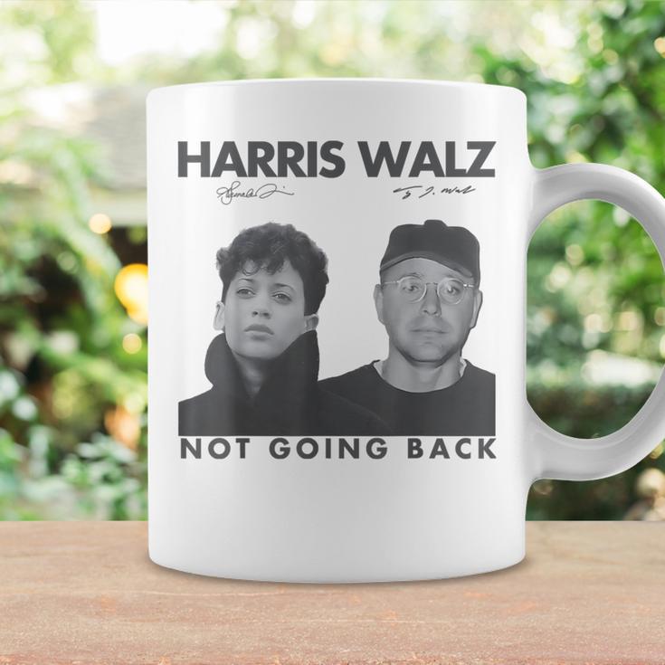 Harris Walz Not Going Back 80S Photo Retro 2024 Vote Kamala Coffee Mug ...