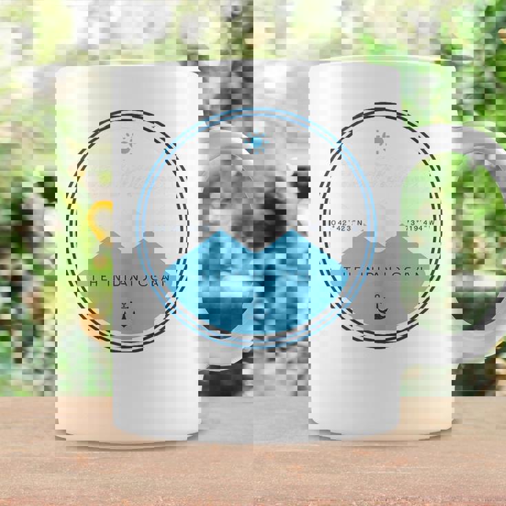 The Maldives Indian Ocean Circle Graphic Coffee Mug - Monsterry