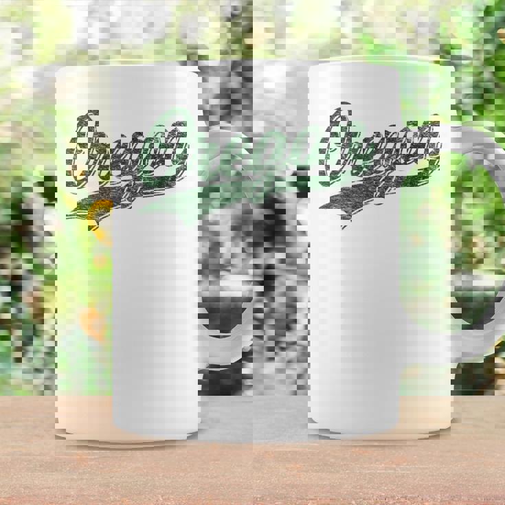 Oregon Classic Varsity Script Vintage Sports Jersey Style Coffee Mug ...