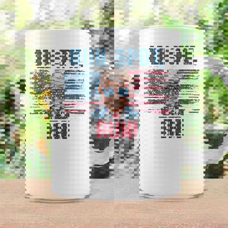 Run Spot Run Donald Trump Debate Quote 2024 Kamala Coffee Mug - Monsterry