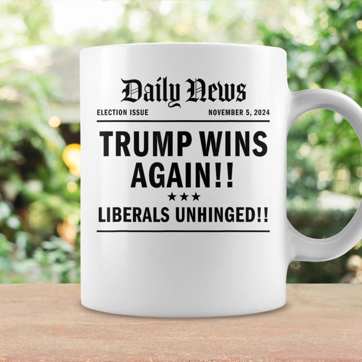 Trump Won Victory Wins Headline Trump 2024 Landslide Victory Coffee Mug ...