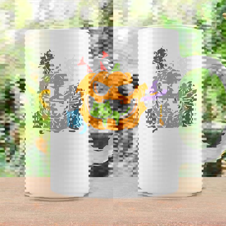 Vampire Ghost Zombie Witch Cats In Pumpkin Cute Halloween Coffee Mug ...