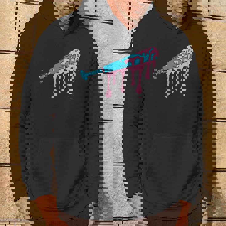 Baseball Bat Drip With Melting Ice Cream Trippy Drippy Fans Hoodie ...