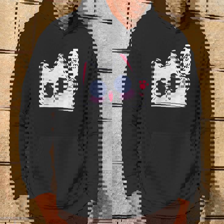 Cute Cat Anime Meme Nah I'd Win Gojo Cat Hoodie - Seseable