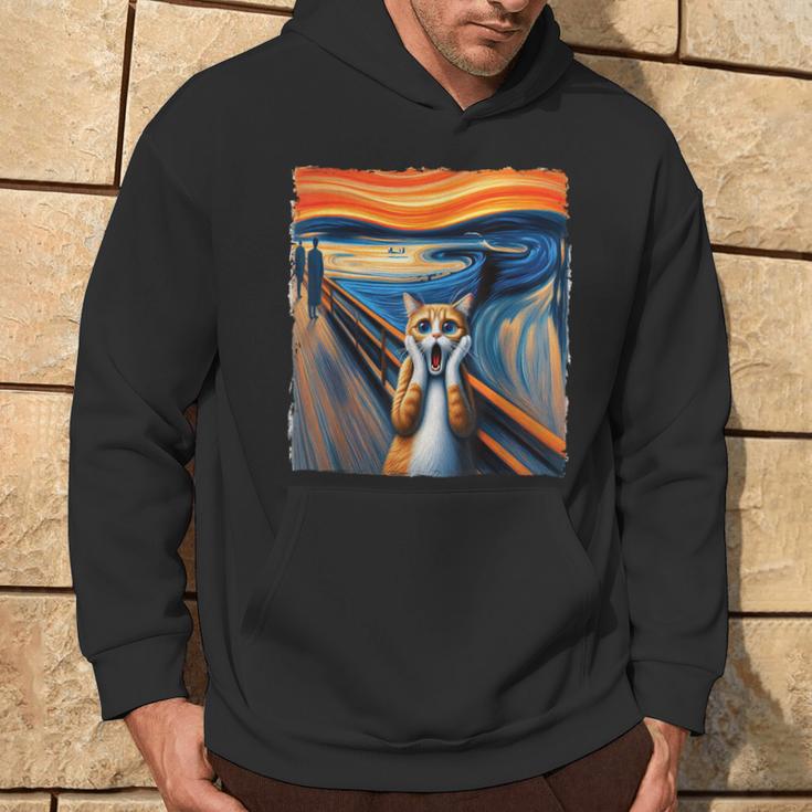 El Gato Grito Parodia Divertido Gatito Arte Pintura Gato Sudadera ...