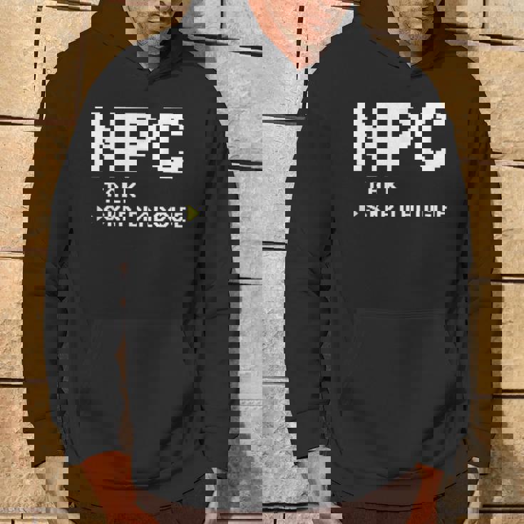 Npc Non Player Character Skip Dialogue Gamer Hoodie - Monsterry