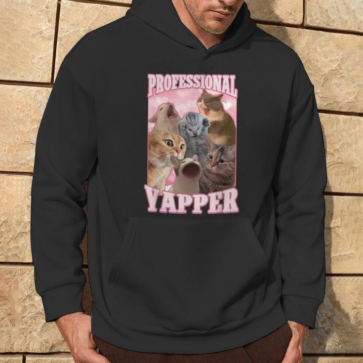 Professional Yapper Cat Meme Goofy Ahh Ironic Cat Hoodie - Thegiftio