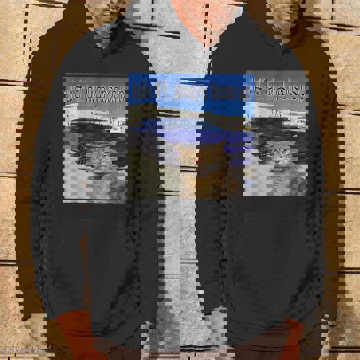 Rule 1 Always Boss Up Cat Oddly Specific Dank Meme Hoodie - Seseable