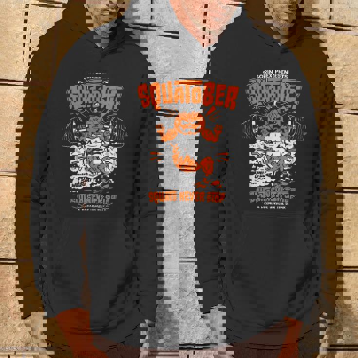Sorinex Presents Squatober Squats Never Stop Hoodie | Mazezy