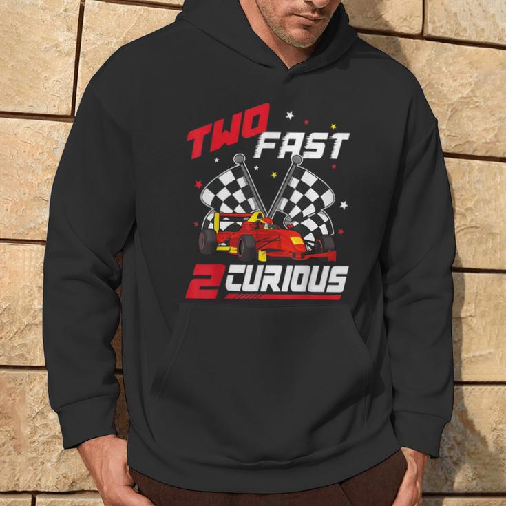 Two Fast 2 Curious Racing 2Nd Birthday Pit Crew 2Yr Year Old Hoodie ...