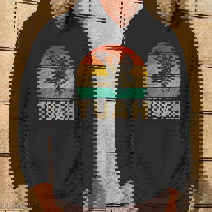 Vintage Hawk Tuah Hilarious Joke Adult Humor Gag Meme Hoodie - Monsterry